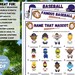 Printable Baseball Team Party Games Bundle World Series MLB Quizzes ...