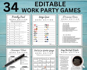 Printable Office Party Game, Work Party Game, Team Building Game, Staff ...