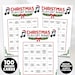 100 Christmas Music Unique Bingo Cards | Holiday Hits Song Game With ...
