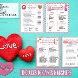 Valentines Day Fun Party Games Bundle | Classroom Office Party Kids ...