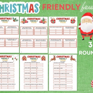 Family Friendly Feud Christmas Trivia Printable Game, Christmas Day Eve ...