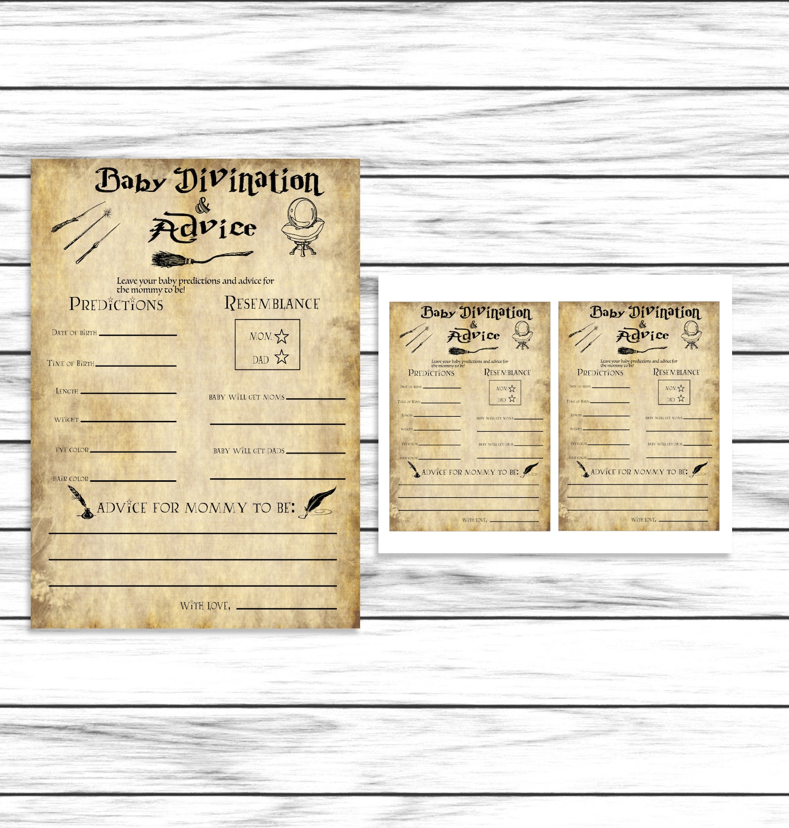 Wizard Baby Shower Games Magic Baby Shower Game Bundle Magic - Etsy