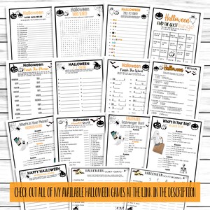 Halloween Trivia Game, Party Game, Halloween Party Game, Halloween ...