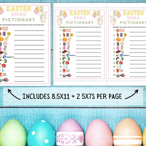 Easter Printable Emoji Pictionary Game | Fun Family Activity | Kids ...