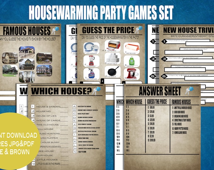 House Warming Party: New Home Trivia Games Instant Download - Etsy