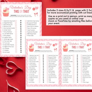 Valentines This or That Game -classroom Office Valentines Day Party ...