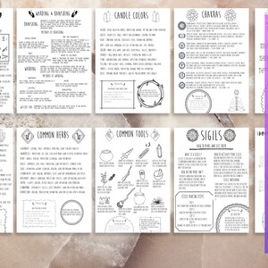 Witchcraft Basic Printable Grimoire Pages, Book of Shadows Pages, Moon ...