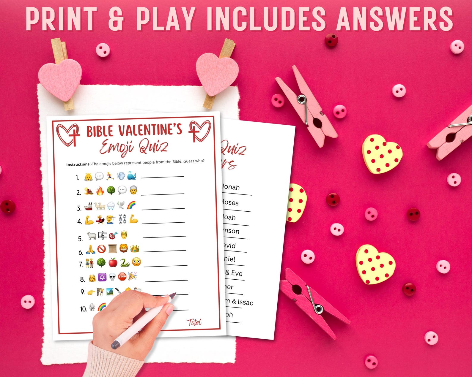 Valentines Printable Bible Games Bundle , Christian Valentine Day Games ...