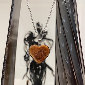 NFC Jewelry, Heart Resin Pendant Containing a NFC Chip Allowing You to ...