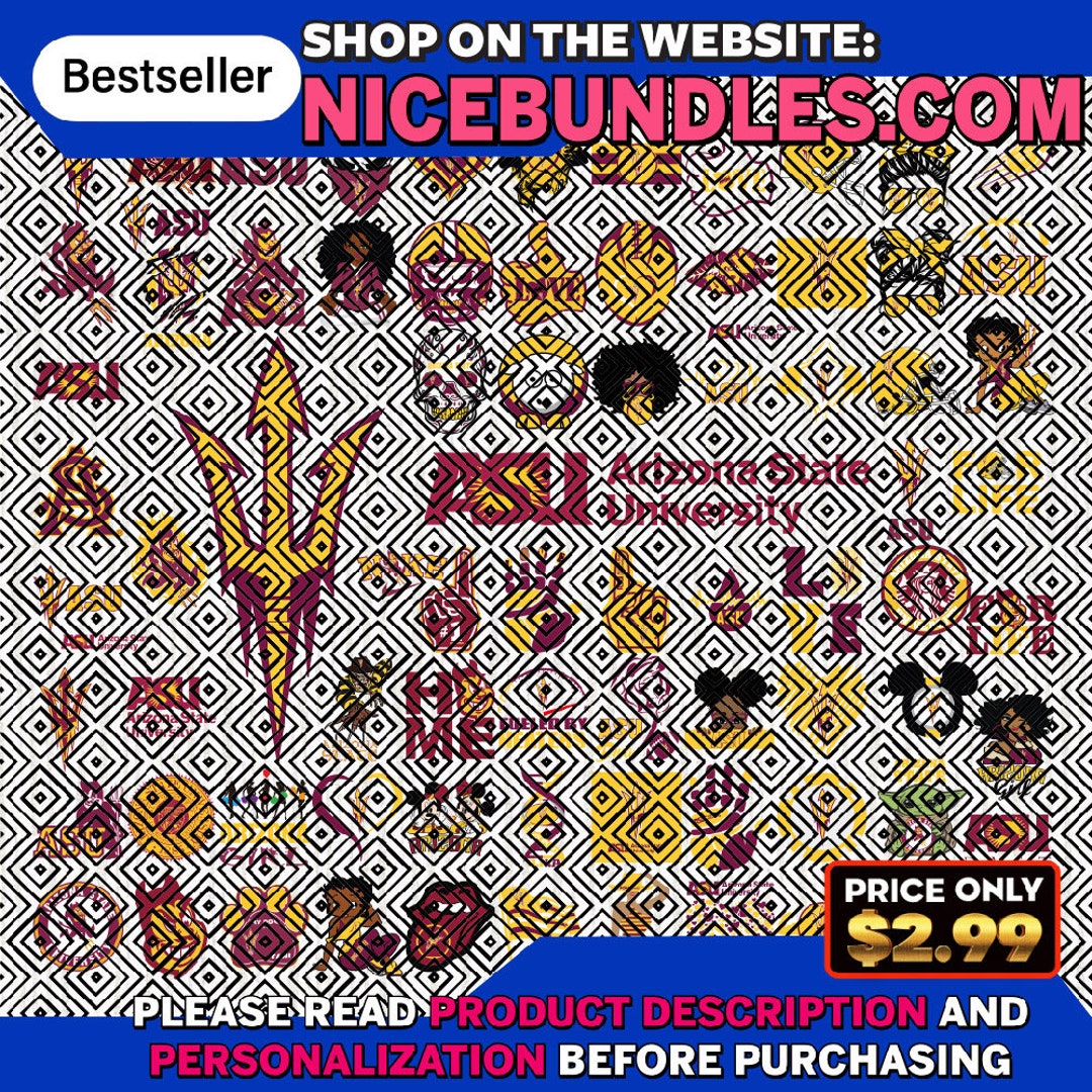 78 Files Arizona-state-sun-devils Team Bundle Svg - Etsy