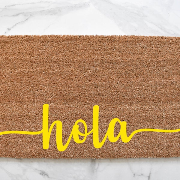Hola Welcome Mat - Etsy