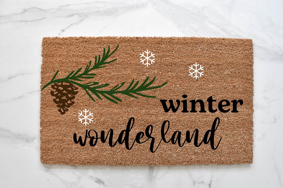 Winter Wonderland Doormat, Snowflake Doormat, Welcome Mat, Christmas ...