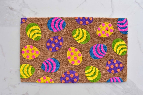 Easter Egg Doormat Easter Doormat Cute Doormat Welcome Mat | Etsy