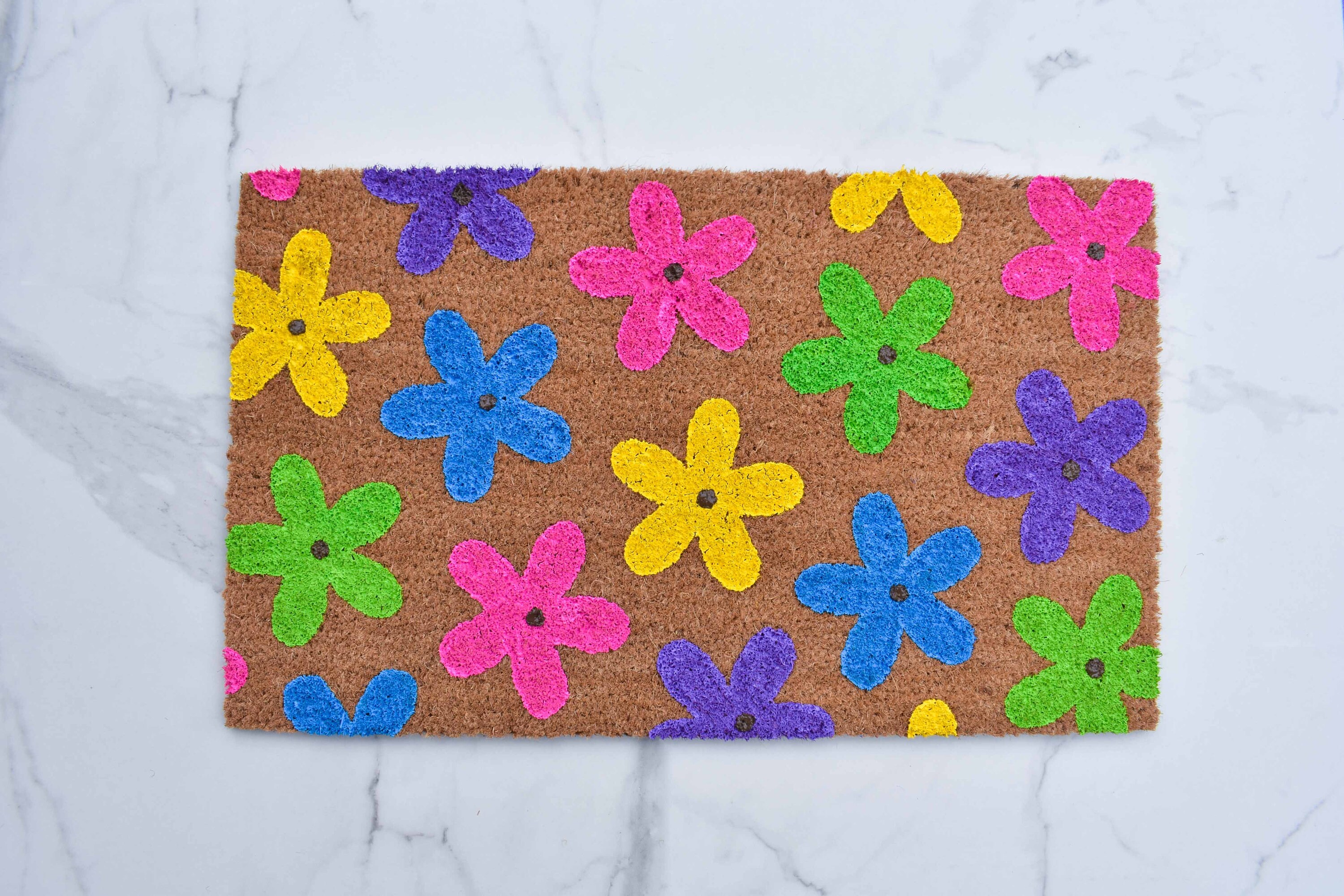 Flower Doormat Spring Doormat Cute Doormat Welcome Mat - Etsy