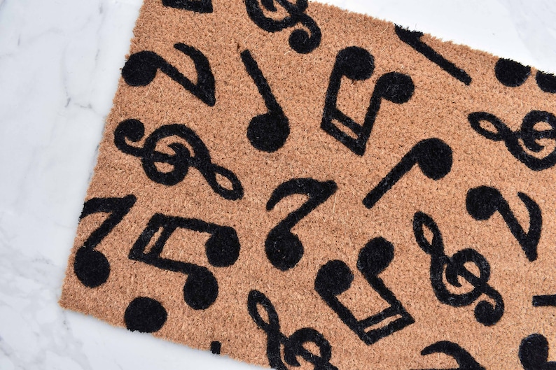 Music Note Doormat Cute Doormat Musician Gift Welcome Mat | Etsy