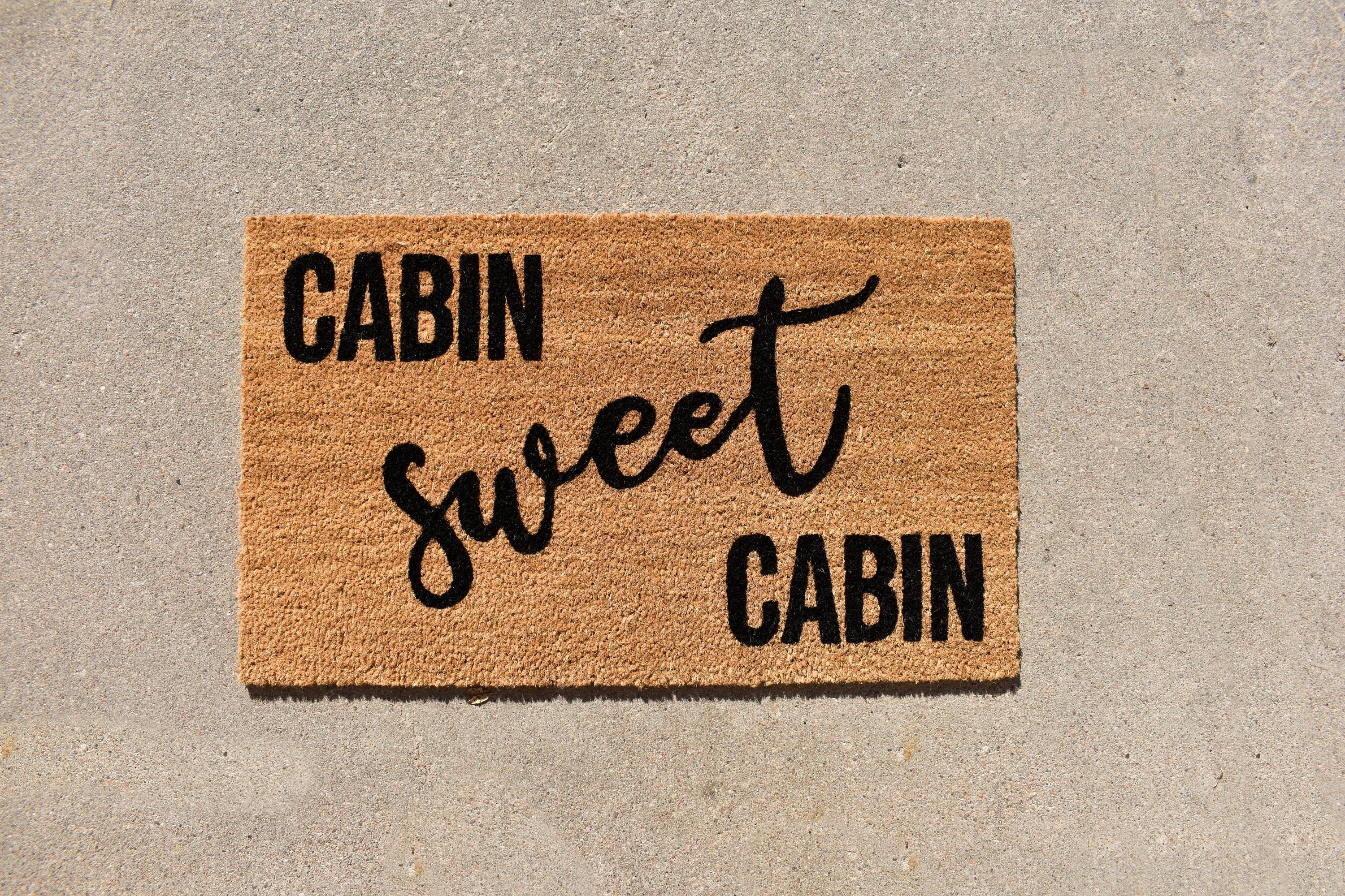 Cabin Sweet Cabin Doormat, Cabin Doormat, Cute Doormat, Welcome Mat ...
