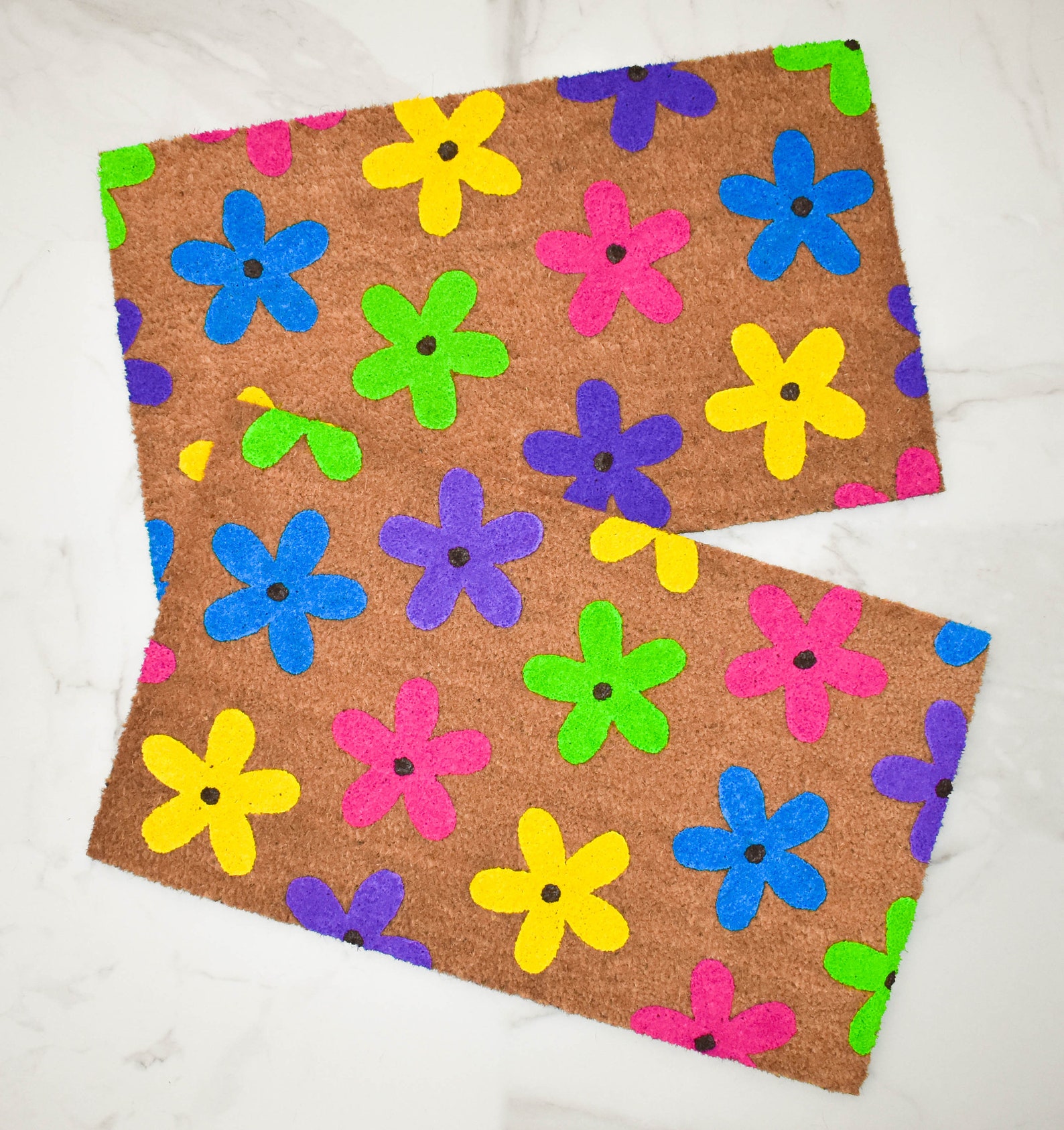 Flower Doormat Spring Doormat Cute Doormat Welcome Mat - Etsy
