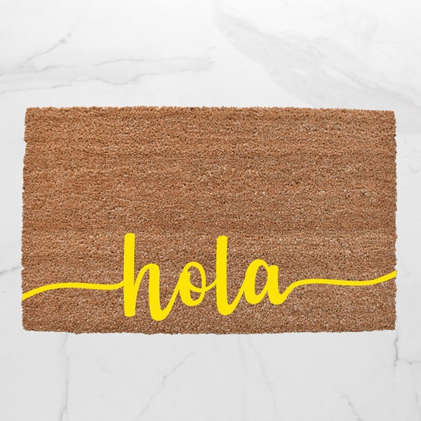 Hola Welcome Mat - Etsy