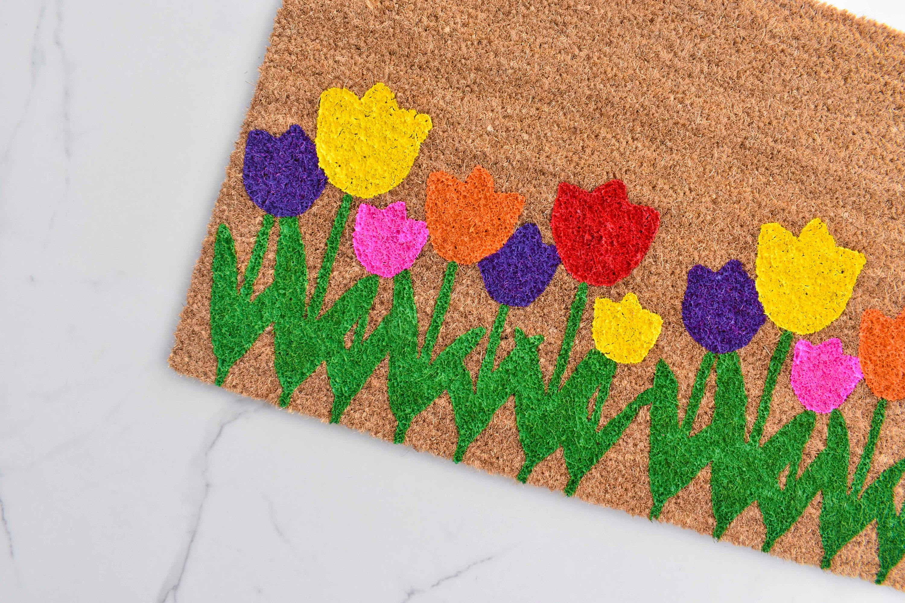 Tulip Doormat Spring Doormat Cute Doormat Flower Doormat | Etsy