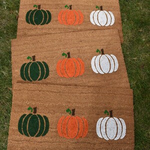 Pumpkin Doormat, Fall Decor, Welcome Mat, Autumn Doormat, Outdoor Rug ...