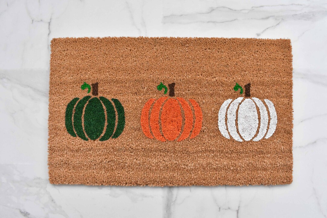 Pumpkin Doormat Fall Decor Welcome Mat Autumn Doormat - Etsy