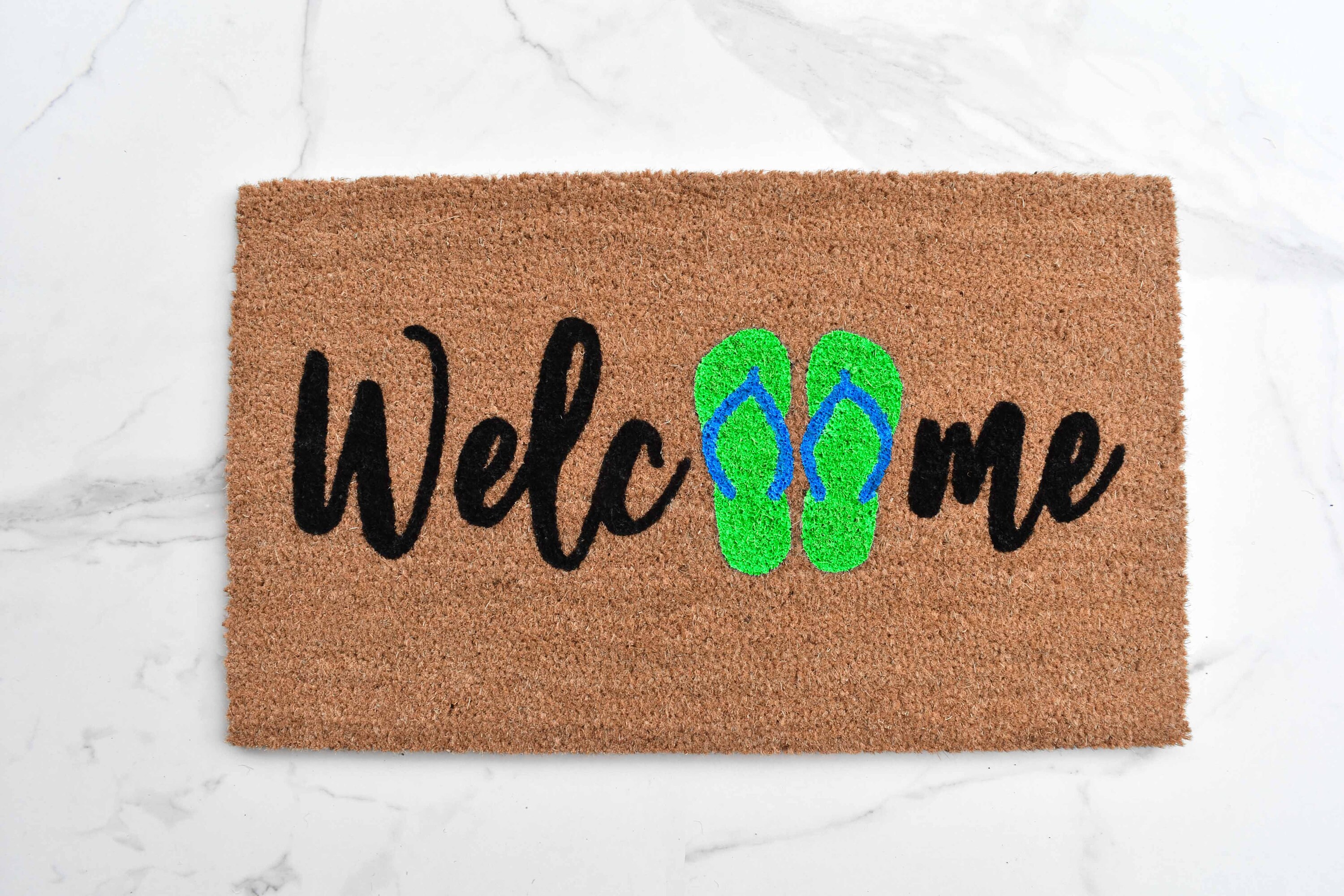 Flip Flop Welcome Doormat Summer Doormat Flip Flop Doormat | Etsy