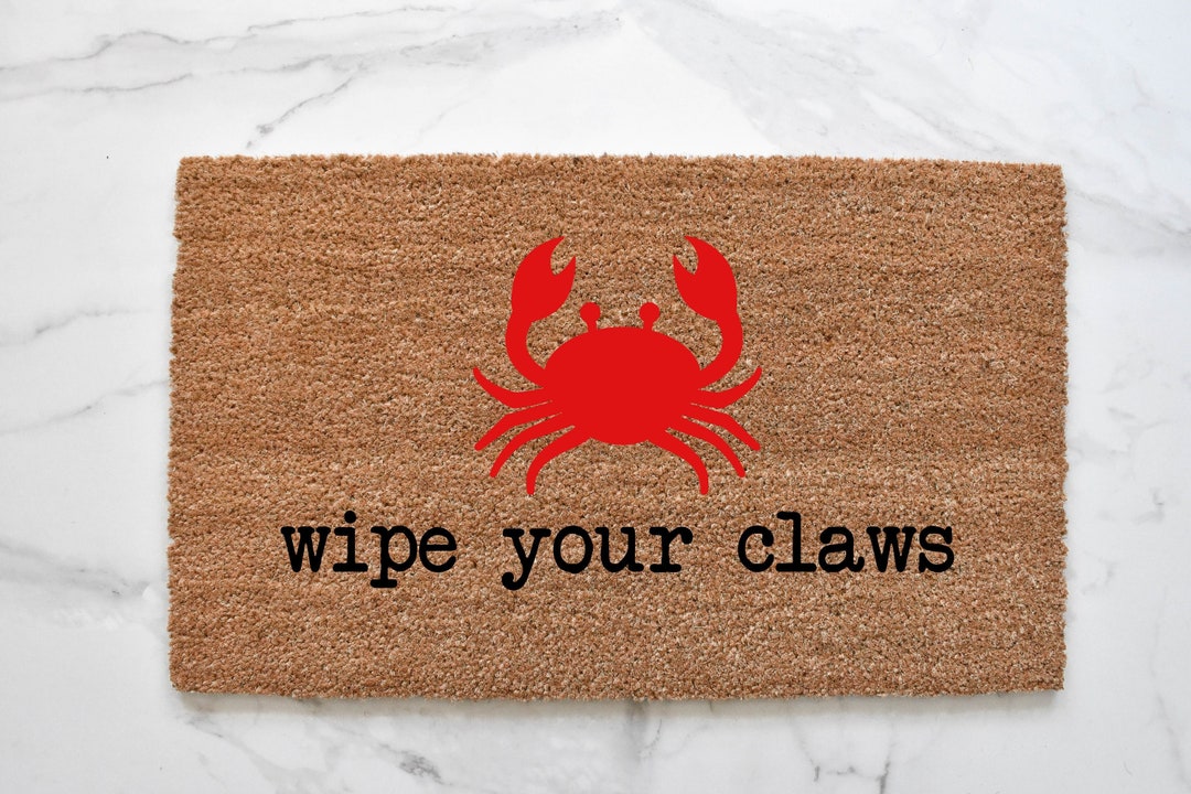 Crab Doormat, Welcome Doormat, Outdoor Rug, Front Door Mat, Welcome Mat ...
