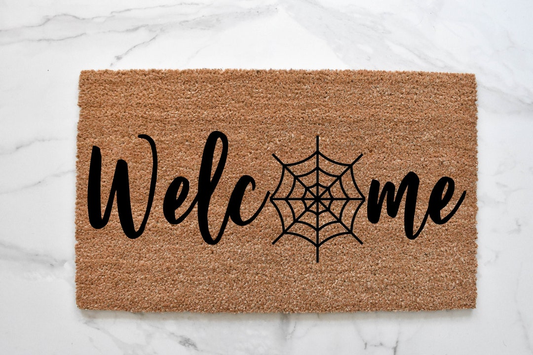 Welcome Spider Web Doormat Halloween Doormat Cute Doormat - Etsy France