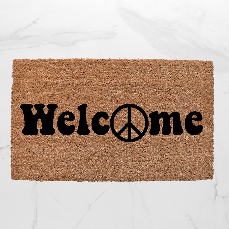 Peace Doormat - Etsy