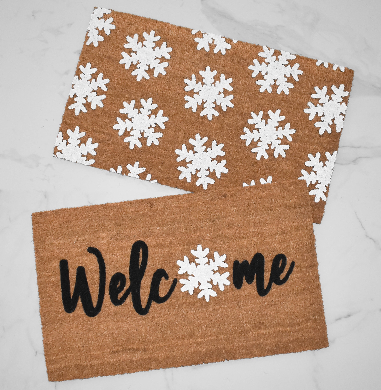 Welcome Snowflake Doormat Winter Doormat Welcome Mat Winter - Etsy