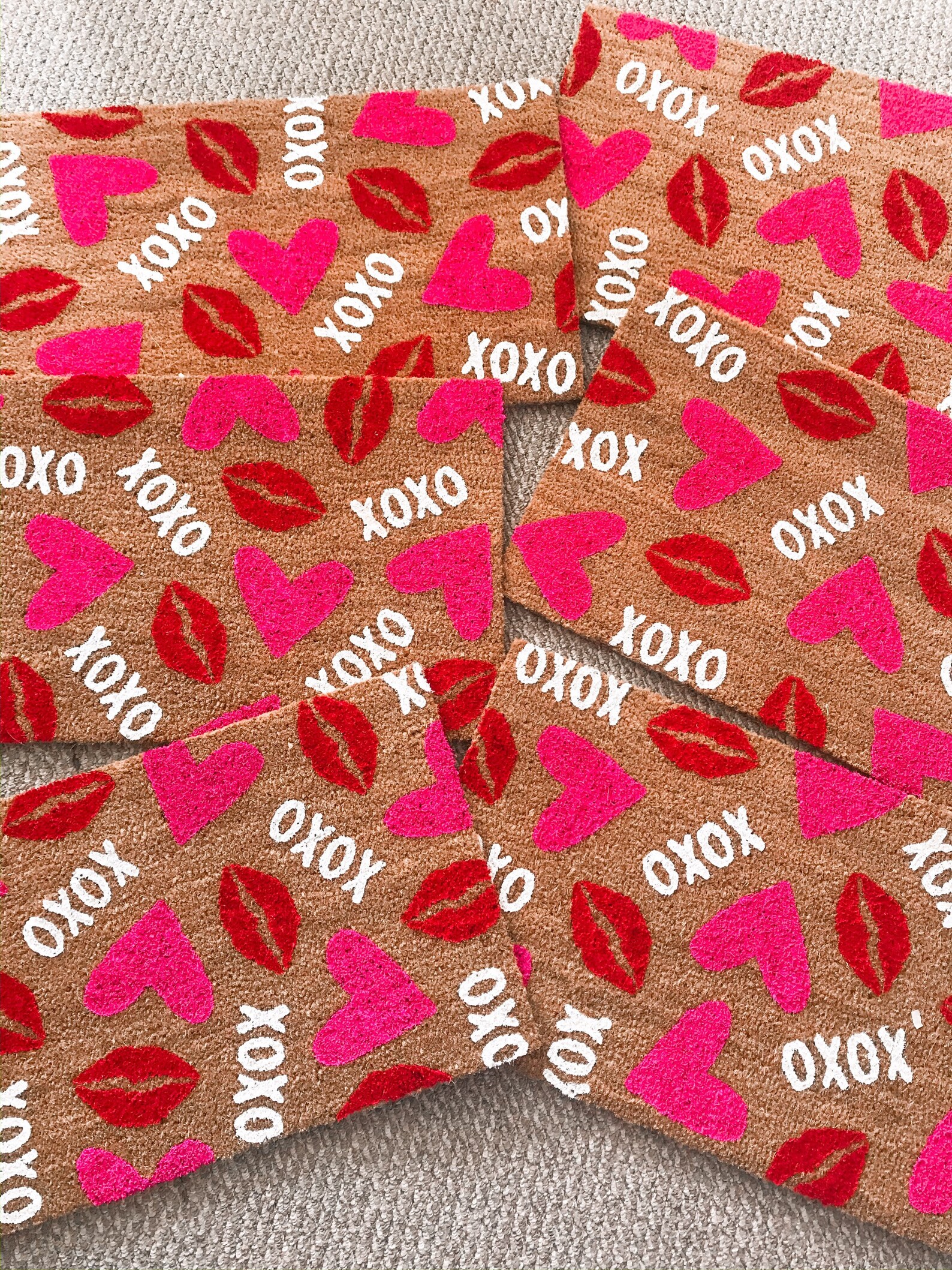 XOXO Kiss Heart Doormat, Cute Doormat, Valentine's Day Decor, Welcome ...