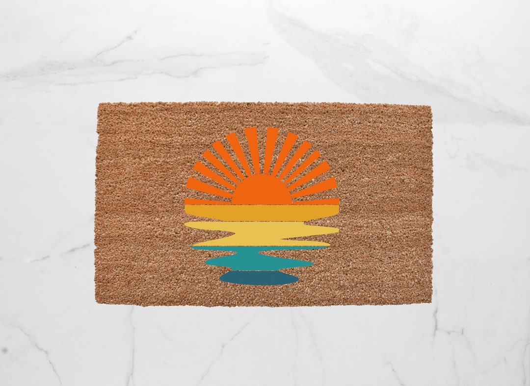 Retro Summer Doormat, Summer Porch Decor, Cute Doormat, Summer Decor ...