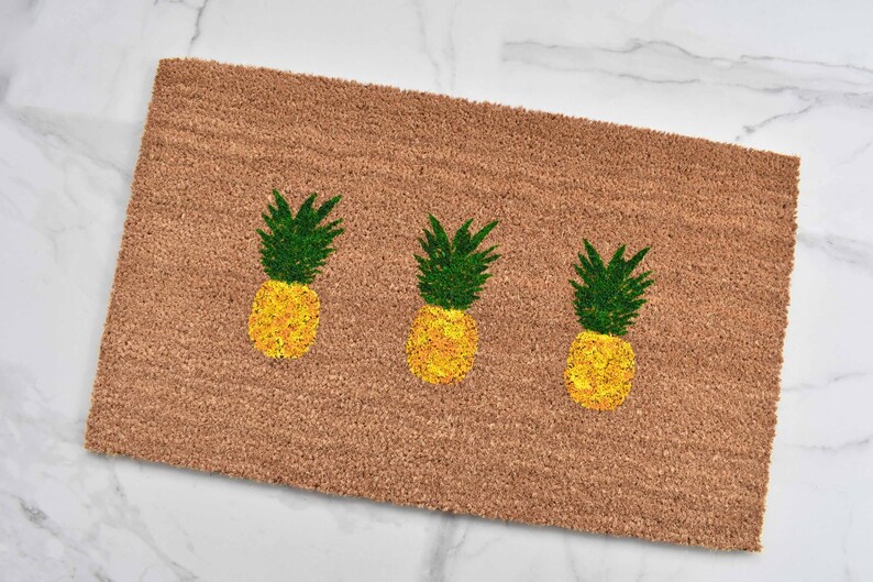 Pineapple Doormat, Cute Doormat, Pineapple Decor, Welcome Mat, Outdoor ...