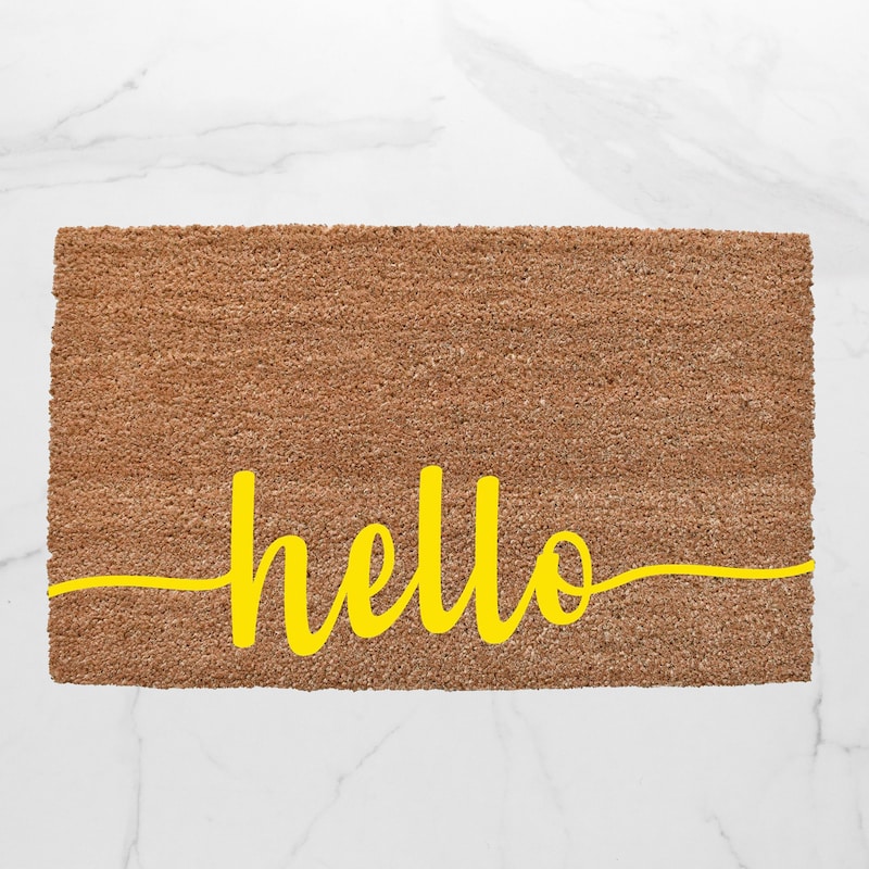 Hello Doormat - Etsy