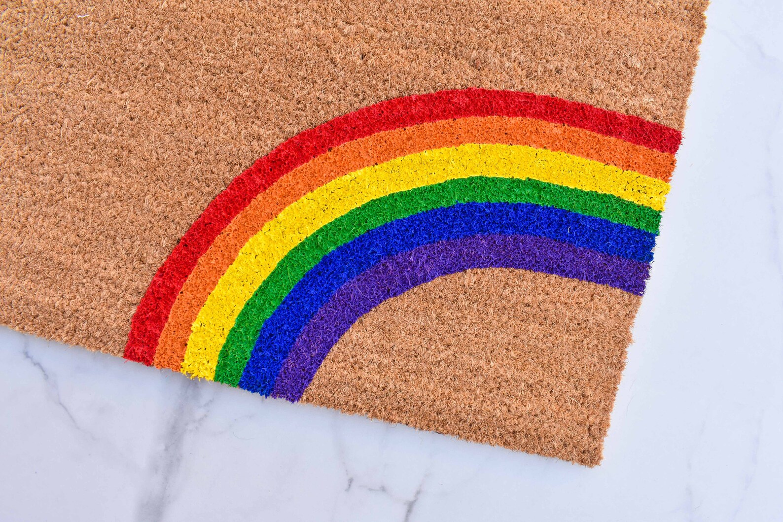 Rainbow Doormat Cute Doormat Spring Doormat Welcome Mat | Etsy