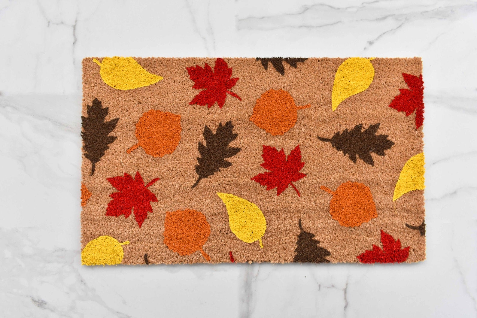 Fall Leaves Doormat Fall Doormat Fall Decor Fall Porch - Etsy