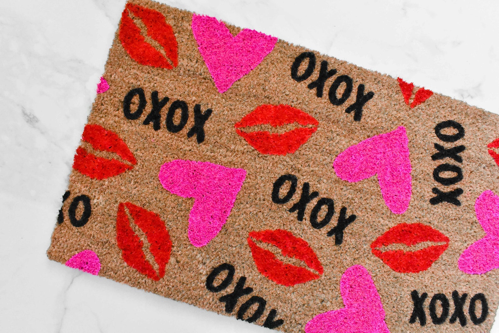 XOXO Kiss Heart Doormat Cute Doormat Valentine's Day - Etsy