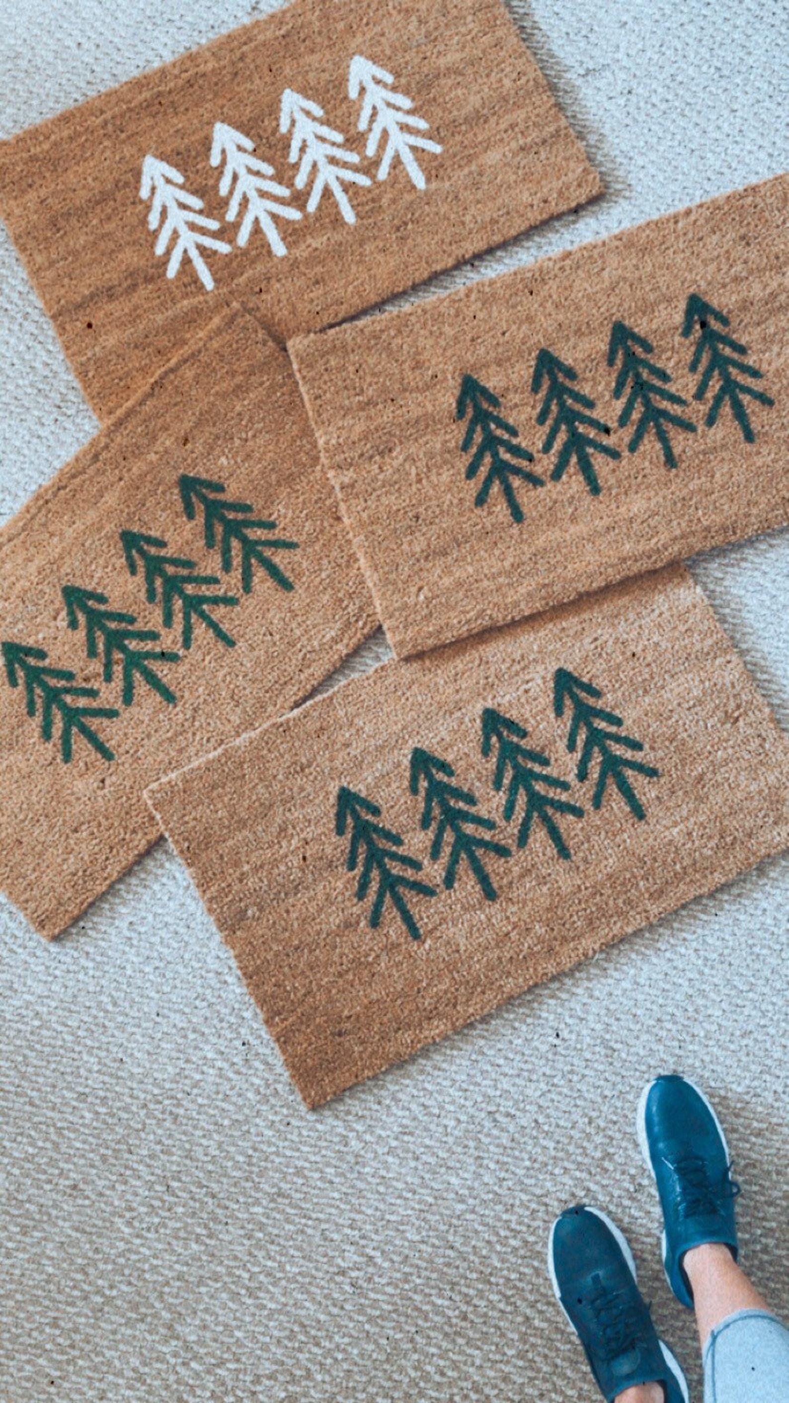 Pine Tree Doormat Cute Doormat Christmas Doormat Outdoor - Etsy