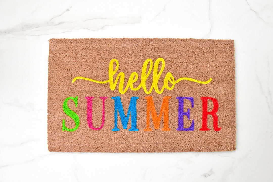 Hello Summer Doormat, Summer Porch Decor, Cute Doormat, Summer Decor ...
