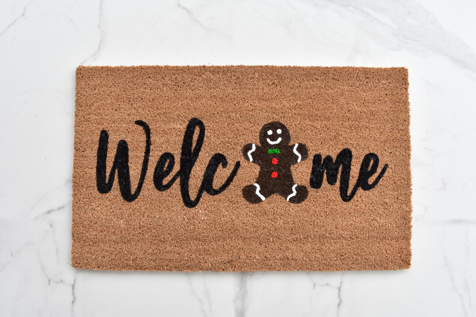 Welcome Gingerbread Man Doormat Christmas Doormat Welcome - Etsy