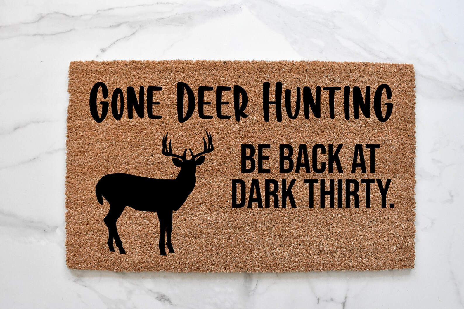 Gone Deer Hunting Doormat Welcome Mat Deer Hunting Outdoor - Etsy
