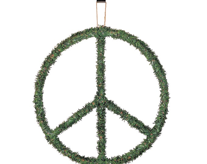 Peace Sign Wreath Hanging Pine Multiple Sizes Holiday Decor and ...