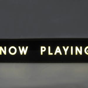 NOW PLAYING Wooden Light Box Sign Handcrafted Wooden Lighted Hand ...