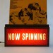 Now Spinning Record Stand With Lightbox Sign in Red, Handmade Vinyl ...