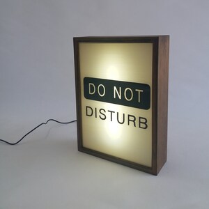 Do Not Disturb Sign Wooden Lightbox for Silent Reading Zone, Quiet ...