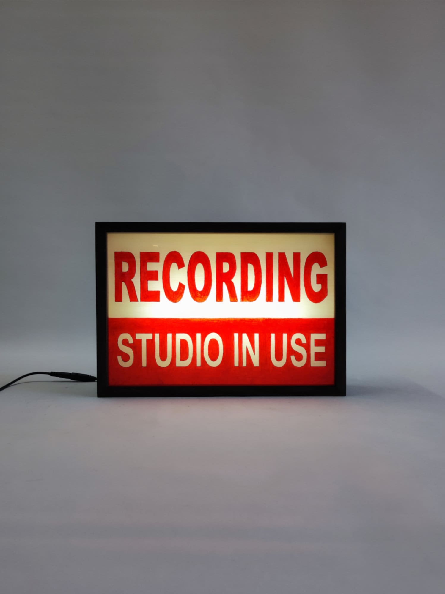 Recording Studio in Use Lightbox Sign, Retro Style Music Studio Signage ...