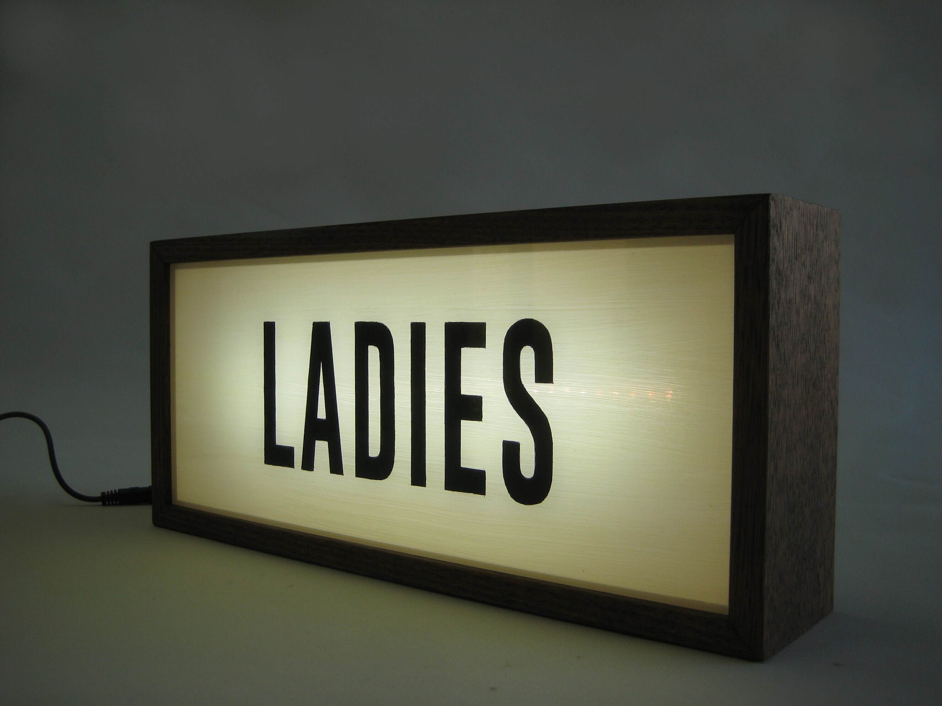 Ladies Handcrafted Wooden Light Box Sign Restaurant Restroom - Etsy ...