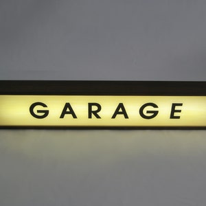Lighted Garage Sign, Handcrafted Wooden Light Box Sign for Man Cave ...