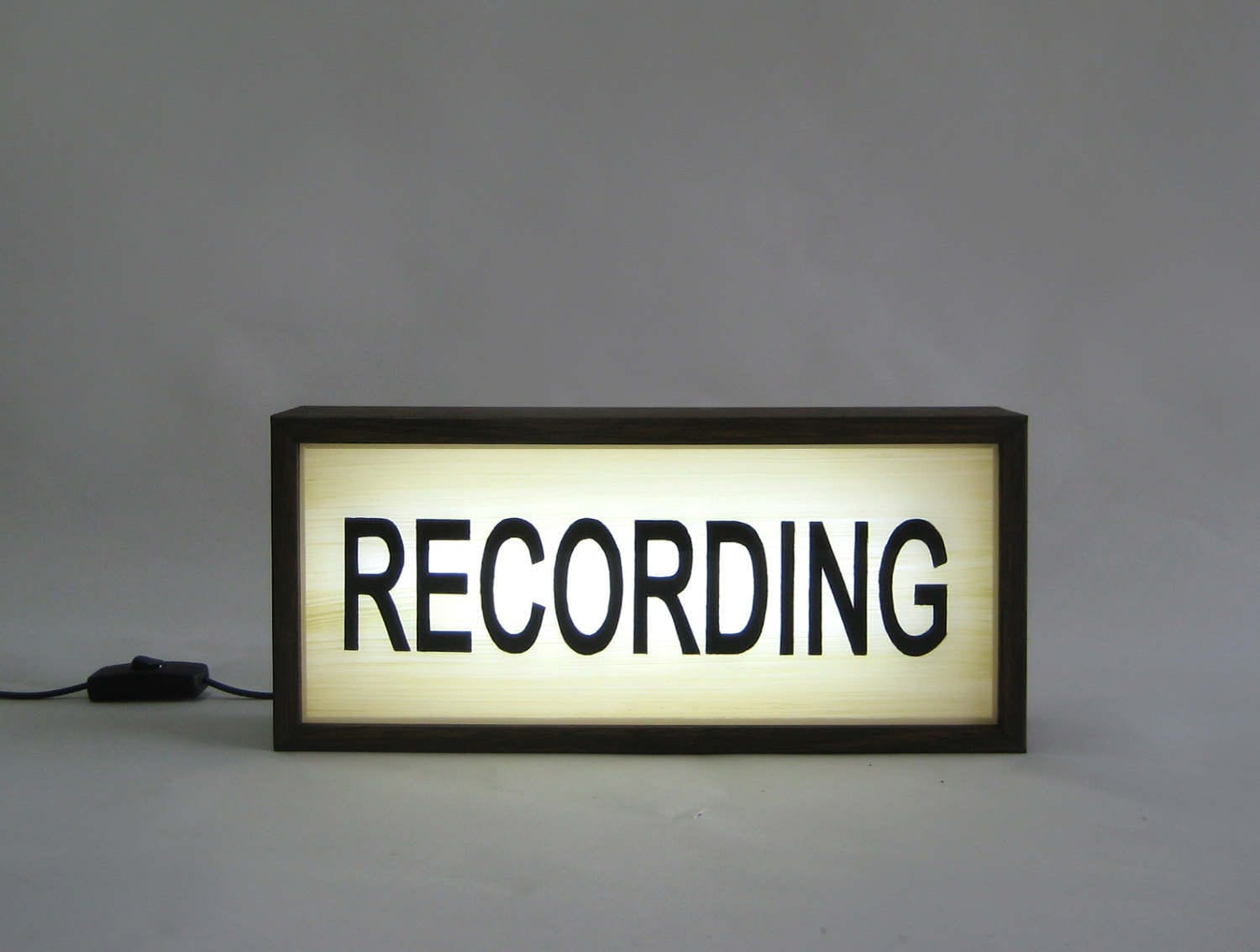 Music Studio Recording Light up Sign, Handcrafted Wooden Light Box Sign ...