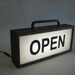 Open Sign Light, Handcrafted Wooden Lightbox Sign With Handle, Lighted ...